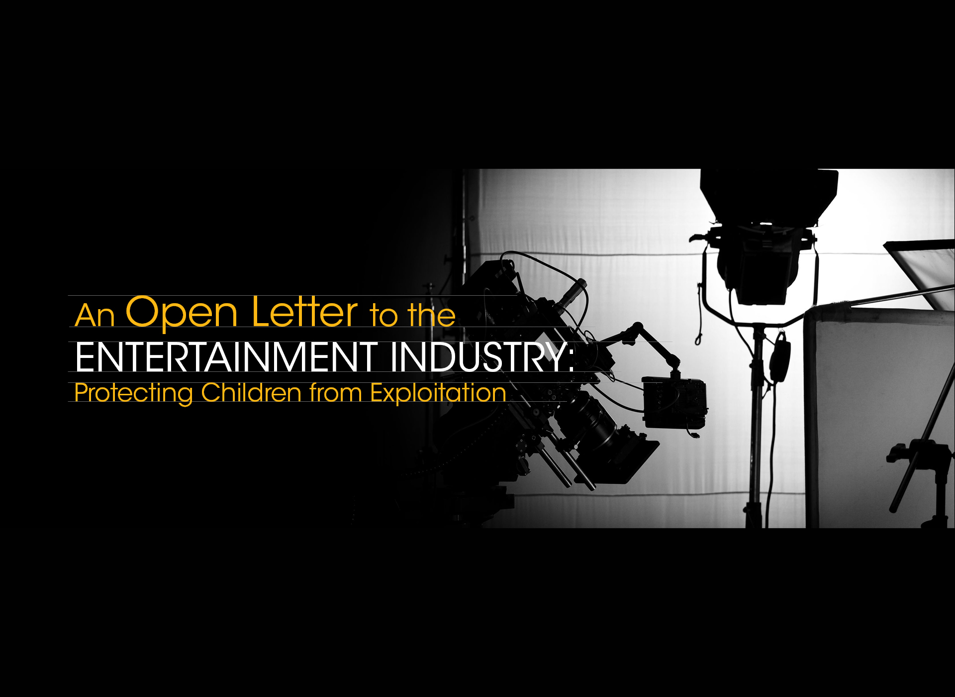 An Open Letter to the Entertainment Industry